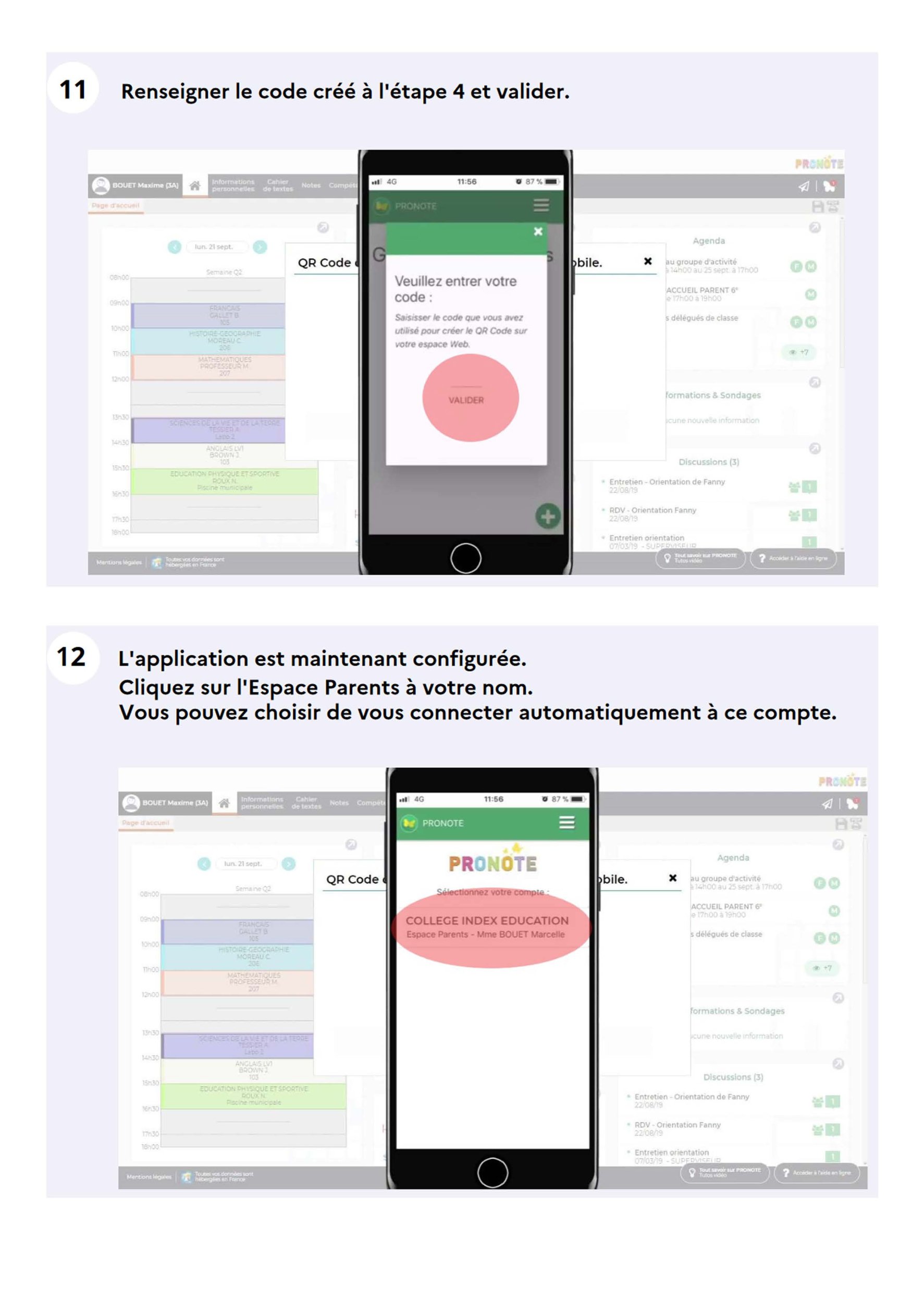 Pronote : Accès ENT et Configuration sur Téléphone - EREA LEA Maurice ...