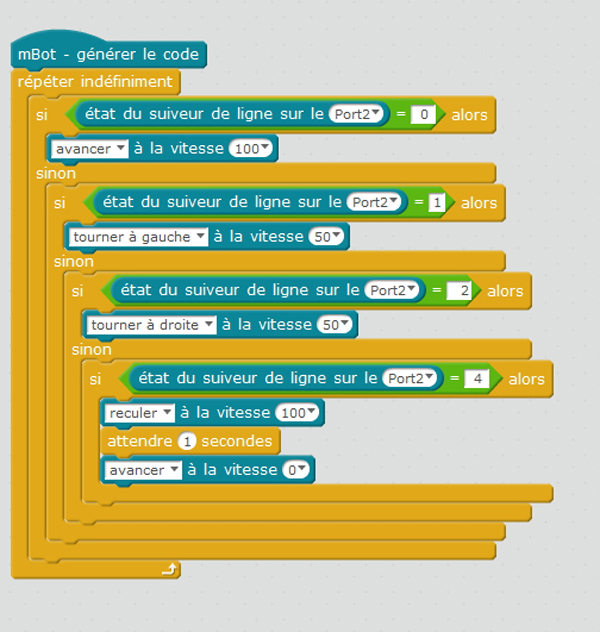 Défi 2 : Programmation suiveur de ligne - EREA LEA Maurice Genevoix ...